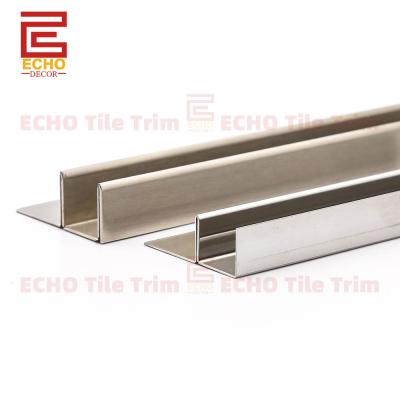 China F Shape Stainless Steel Tile Trim 9-12mm for Shower Glass Panels for sale