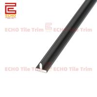 China Black Aluminum Tile Trim Aluminium T Shaped Tile Edging Trim Profile for sale