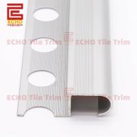 China Non Slip Stair Tread Bullnose Cap Flooring Stair Nosing Trim Silver for sale