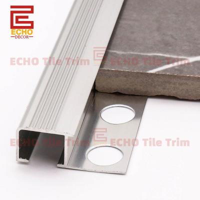 China Safety Commercial Metal Square Stair Nosing Trim | Staircase Edge Protection for sale