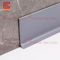 China Modern Aluminium Grey Baseboard Trim Cover Skirting Board Profiles for sale