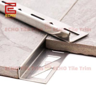 China 12mm Polished Metal Straight L Shape  Edge Tile Trim On Floor And Wall for sale