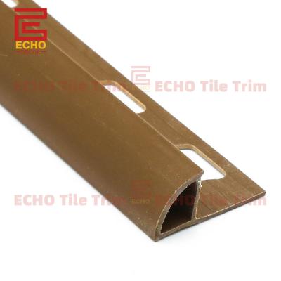 China Brown Plastic Quadrant Edge Tile Trim Exterior Tile Corner Edging Strip for sale
