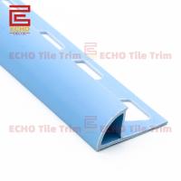 China Blue PVC Quadrant Round Edge Tile Trim Bullnose Plastic Trim 12mm for sale