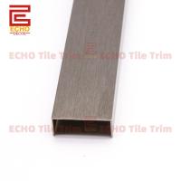 China Waterproof Brushed Matte Black U Channel Stainless Steel Tile Trim for sale