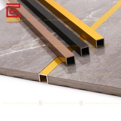 China U Channel Aluminum Tile Trim Black Tile Edging Trim For Tiles for sale