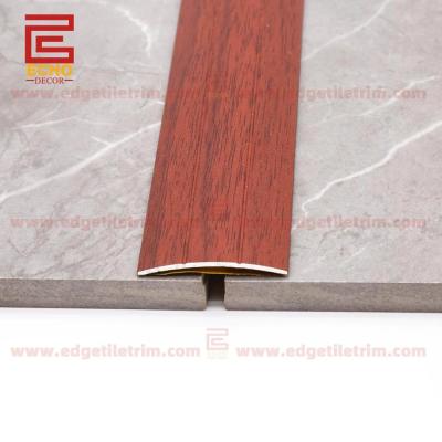 China Oak Effect Half Saddle Floor Transition Strips Metal Threshold Bars for sale
