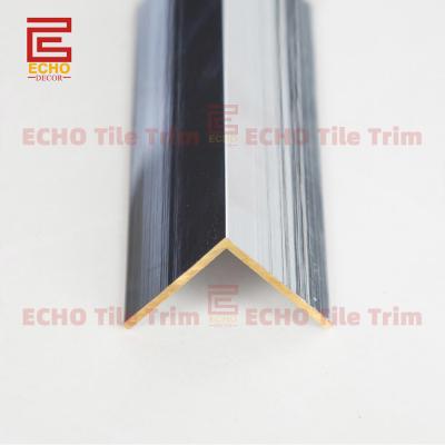 China Polished Brass Profile L Shape Outside Corner Edging Trim For Tiles for sale