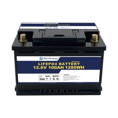 China Bely Energy 12V 100Ah LiFePO4 Battery Deep Cycle Rechargeable for UPS Solar RV for sale