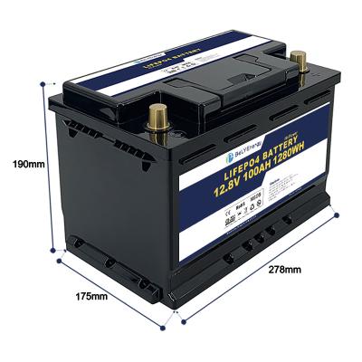 China Bely Energy 12V 100Ah LiFePO4 Battery with Bluetooth for Marine Boats 5000 Cycles for sale