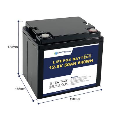 China Bely Energy 12V 50Ah LiFePO4 Battery 640Wh for Marine Medical Yacht Submarine for sale