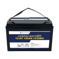 China Rechargeable LiFePO4 Battery 12V 120Ah 1536Wh Lightweight for RV Solar Marine for sale