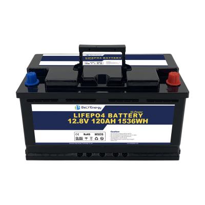China Bely Energy 12V 120Ah LiFePO4 Battery Pack for Solar Storage, RV & Marine Applications with 3000+ Cycles for sale