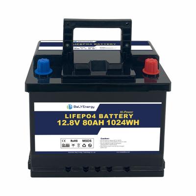 China Bely Energy 12V 80Ah LiFePO4 Battery 5000 Cycles for Home Appliance Submarine Boats for sale