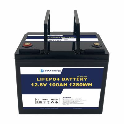 China Bely Energy 12V 100Ah LiFePO4 Battery 5000 Cycles Bluetooth Self-Heating for RV Solar for sale