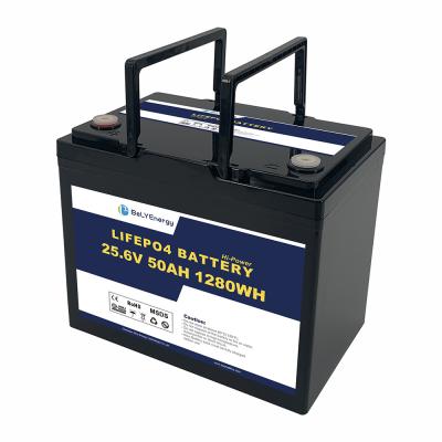 China Bely Energy 24V 50Ah LiFePO4 Battery with Bluetooth for Solar RV Marine for sale