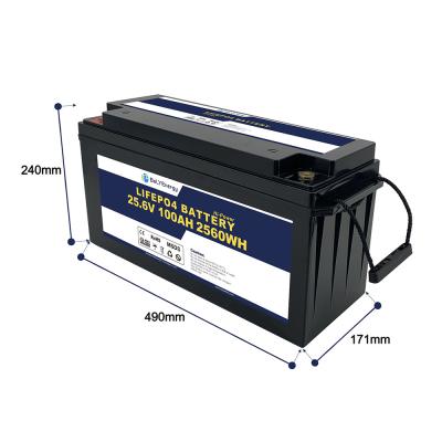 China Bely Energy 24V 100Ah LiFePO4 Battery 2560Wh for Marine Solar EV Base Station for sale
