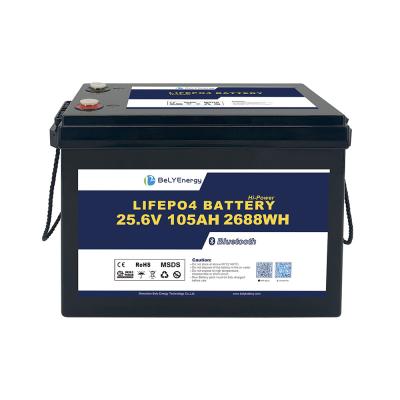China LiFePO4 24V 105Ah Battery 2688Wh Deep Cycle for Solar Marine Energy Storage for sale