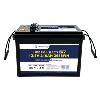 China IP65 12V 210AH Battery With CAN/RS485 Interface For Solar Energy System for sale