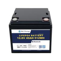 China BeLY 12.8V 40Ah Bluetooth Lithium Battery LiFePO4 IP65 512Wh for Solar Marine for sale