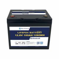 China IP65 Waterproof 12V 100Ah LiFePO4 Lithium Battery with Bluetooth BMS 5000 Cycles for sale