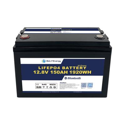 China 12.8V 150Ah LiFePO4 Bluetooth Lithium Battery M8 Terminal ABS Case 5000 Cycles for sale