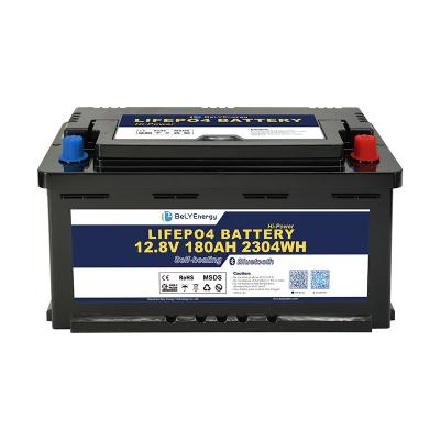 China 12V LiFePo4 Battery 180AH 2304Wh IP65 5000 Cycle Life for Solar RV Marine for sale