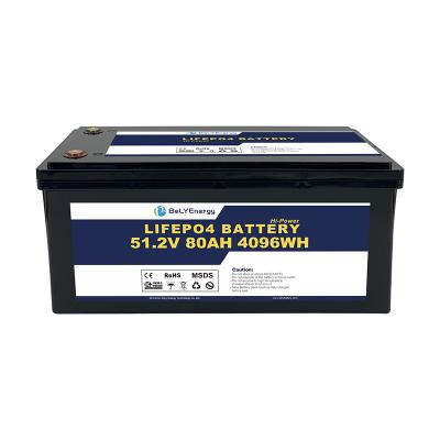 China BeLY LFP-48V80AH IP65 Waterproof Lithium Battery 4096Wh 100A Max Discharge for Solar Systems for sale