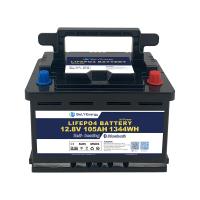 China 12V 105Ah LiFePO4 RV Caravan Lithium Battery with Smart BMS H6 DIN Case for sale