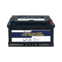 China 12V 180Ah LiFePO4 Battery RV Energy Storage H8 DIN Case Smart BMS 200A Discharge for sale