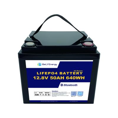 China 12V 50Ah LiFePO4 Battery with Smart BMS for Marine Fishing Boat Easy Carry for sale