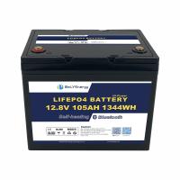 China LiFePO4 Lithium Battery 12V 105Ah with Bluetooth and Self-Heating BMS for sale