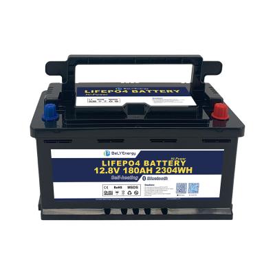 China 12V 180Ah LiFePO4 Battery 2304Wh Deep Cycle Lithium Iron Phosphate with BMS for sale