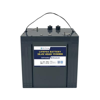 China 36V 40AH LiFePO4 Lithium Battery with Bluetooth & Self-Heating for Golf Carts - 5000+ Cycles, IP65 Rated for sale