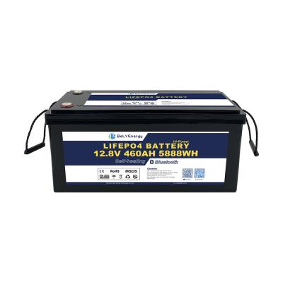 China 12V 460Ah LiFePO4 Lithium Battery 200A BMS Bluetooth Self Heating ABS Case for sale