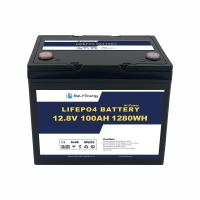 China 12V 100Ah 1280Wh LiFePO4 Lithium Battery with Grade A Prismatic Cells and Smart BMS for sale