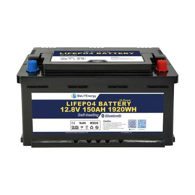 China BeLY 12V 150AH LiFePo4 Battery IP65 SAE Terminal Long Cycle Life for Caravan for sale