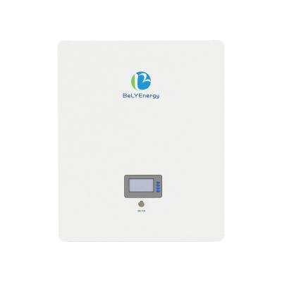 China 5KW 48V 100AH LiFePO4 Power Wall Battery with 6000 Cycle Life and Bluetooth Monitoring for sale