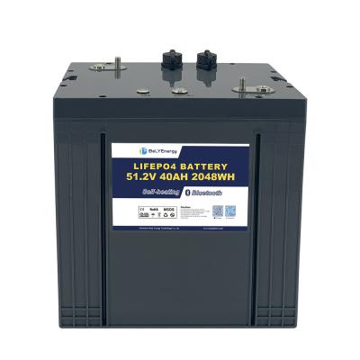 China LiFePO4 Golf Cart Battery 48V 40AH with Self-Heating Function and IP65 Protection Rating for sale