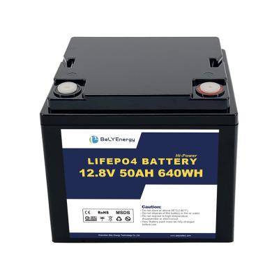 China 12V 50Ah LiFePO4 Battery Smart BMS IP65 ABS Anti-UV for RV Solar Marine for sale