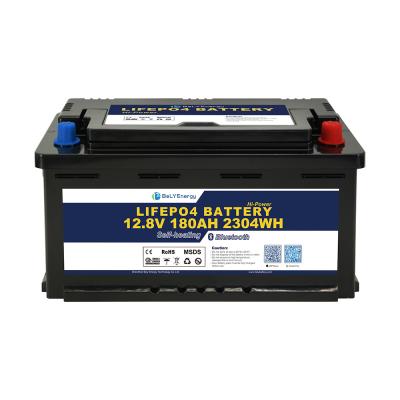 China BeLY 12V 180Ah LiFePO4 Deep Cycle Battery with BMS - IP65 Waterproof for Solar Storage and Electric Vehicles for sale