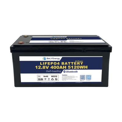 China BeLY LFP-12V400AHBLH Low Temperature Lithium Battery 400Ah with 200A Discharge and Bluetooth Monitoring for sale