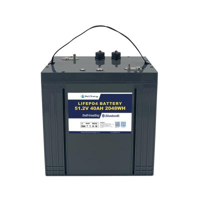 China 48V 40Ah LiFePO4 Golf Cart Battery with Bluetooth & Self-Heating - 5000+ Cycles, 18kg Weight for sale