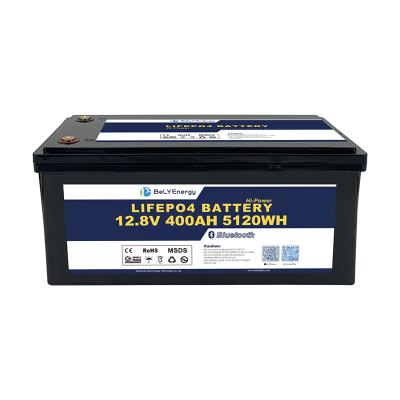 China BeLY Bluetooth Lithium Battery 12V 400Ah Deep Cycle LiFePO4 for Solar Energy Storage for sale