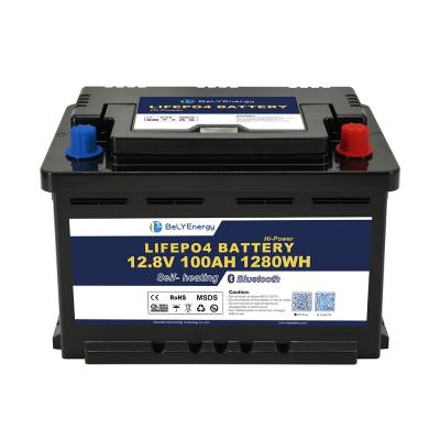 China BeLY 12V 100AH LiFePo4 Lithium Iron Phosphate Battery 3000 Cycles Deep Discharge for sale