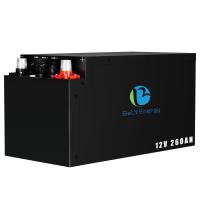 China BeLY 12V 260Ah LiFePO4 Battery H8 DIN Case Underseat for RV Motorhome Camper for sale
