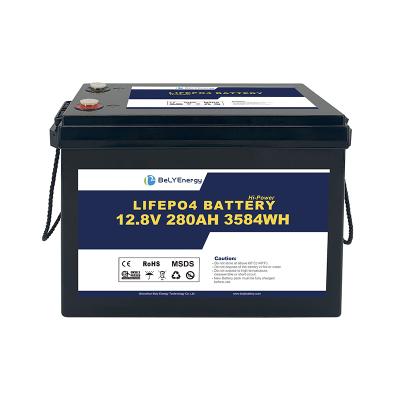 China BeLY 12V 280Ah LiFePO4 RV Lithium Battery 3584Wh Low Self-Discharge Under 3% Per Month for sale