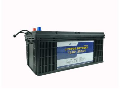 China 12V 200Ah LiFePO4 Solar Battery with 3000 Cycles and Bluetooth Monitoring for RV & Energy Storage for sale