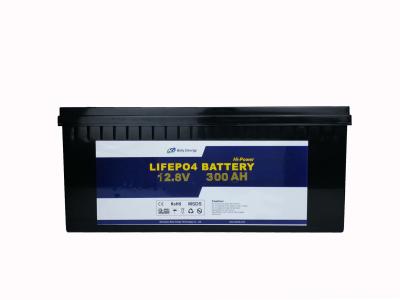China 12V 300Ah LiFePO4 Battery with 3840Wh Capacity and 3000+ Cycle Life for RV Solar Marine Applications for sale