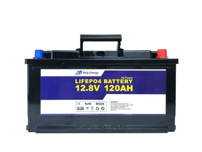 China 12V 120Ah LiFePO4 Golf Cart Battery with BMS - 355mm x 175mm x 190mm Size, 3000+ Cycles for sale